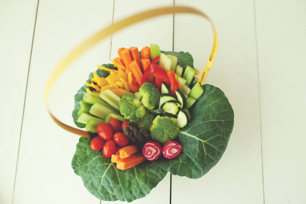Vegetable Easter Basket | Fun, Edible Easter Centerpiece