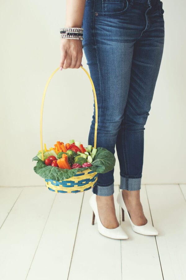 Vegetable Easter Basket | Fun, Edible Easter Centerpiece