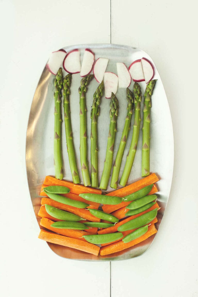 Menorah Vegetable Platter | Hanukkah Veggie Tray - The Produce Mom