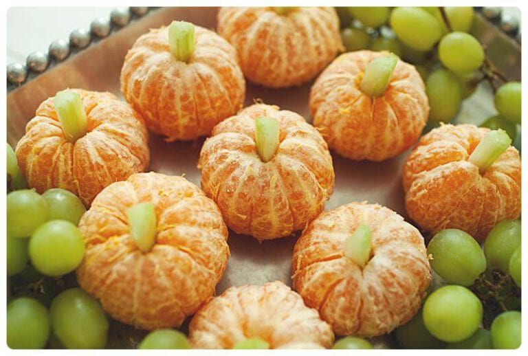 Pumpkin Fruit Tray | Halloween Party Tray - The Produce Mom