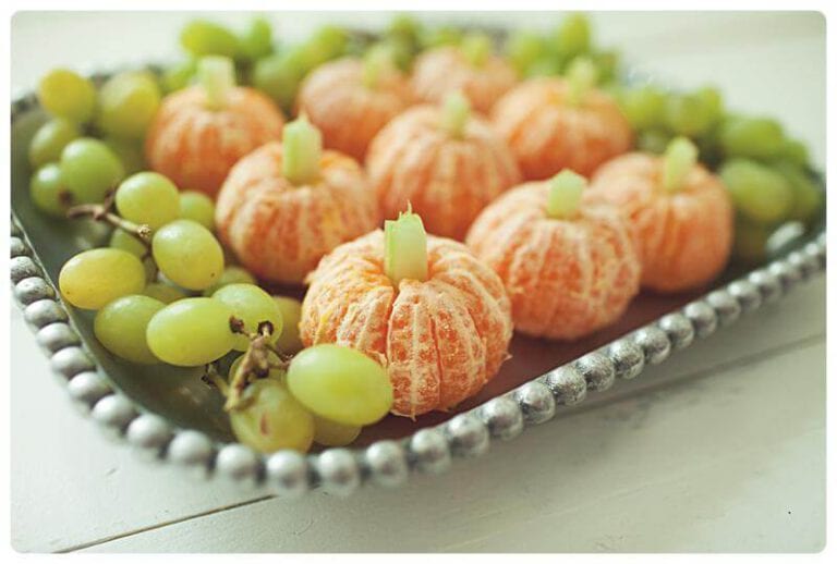 Pumpkin Fruit Tray | Halloween Party Tray - The Produce Mom