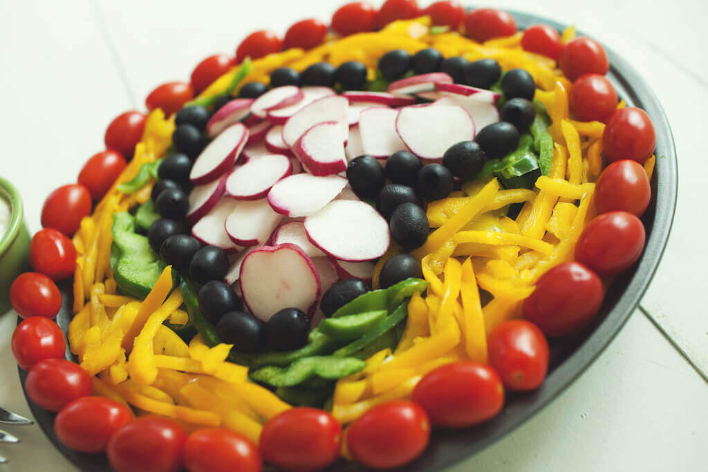 Valentine's Day Veggie Tray | Valentine's Party Tray - The Produce Moms