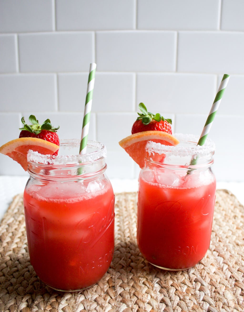 Strawberry Grapefruit Margaritas | No Sugar Added - The Produce Moms