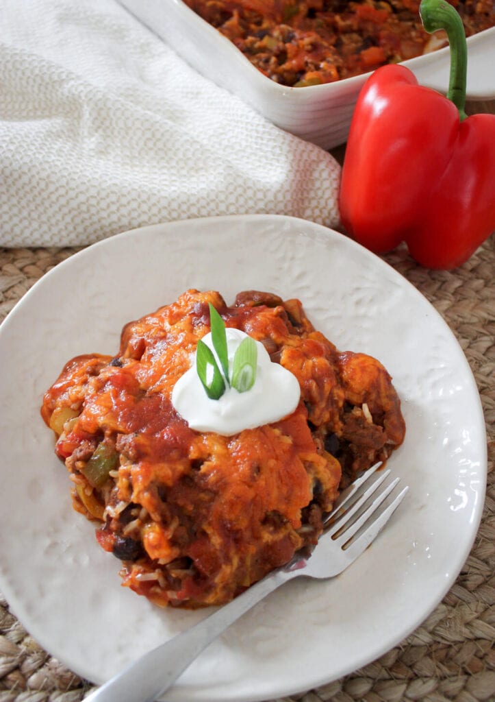 Stuffed Bell Pepper Casserole | Easy Weeknight Meal