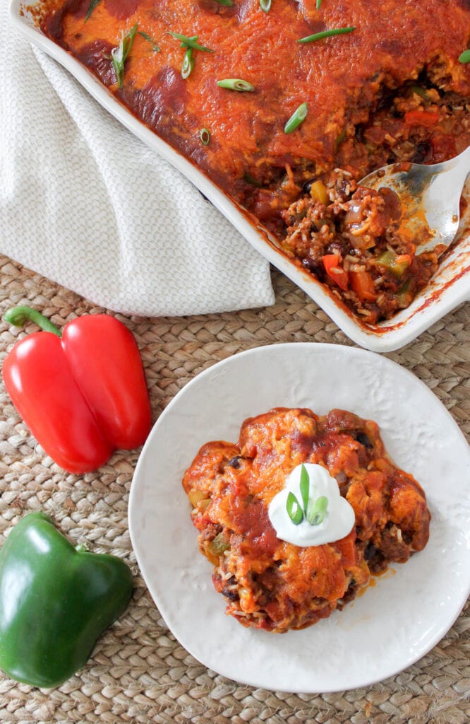 Stuffed Bell Pepper Casserole | Easy Weeknight Meal