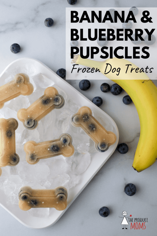 Banana and Blueberry Pupsicles | Frozen Dog Treats - The Produce Moms