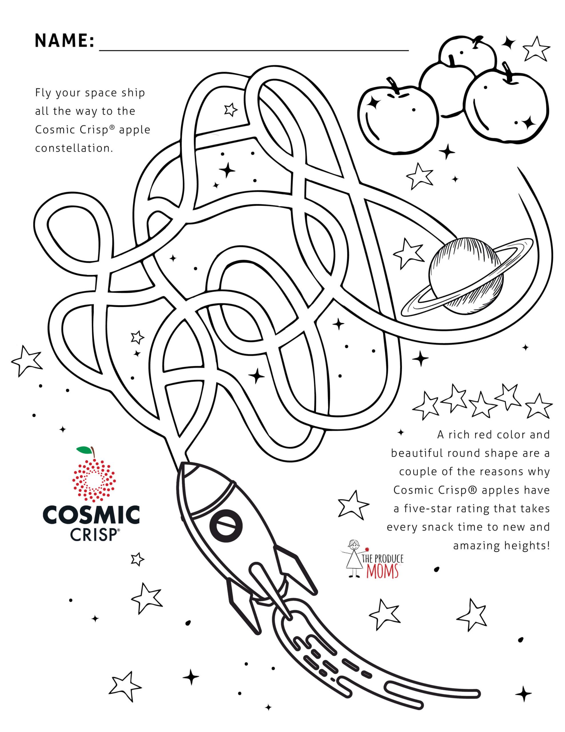 Cosmic Crisp® Activity Sheets for Kids - The Produce Moms