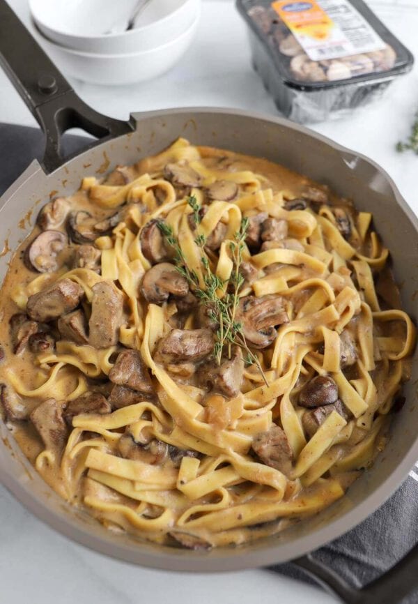 Classic Mushroom and Beef Stroganoff - The Produce Moms