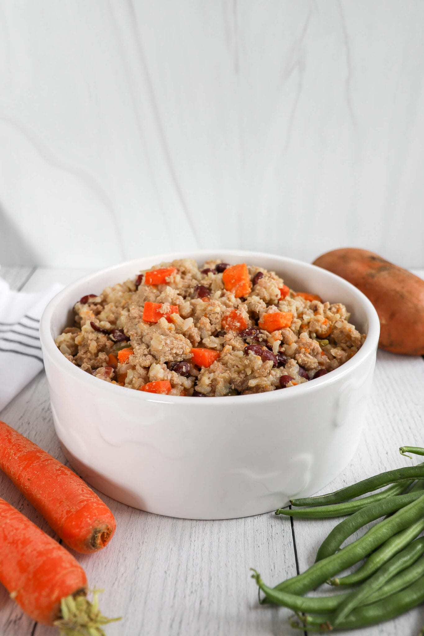 Easy Slow Cooker Dog Food with Ground Turkey and Veggies