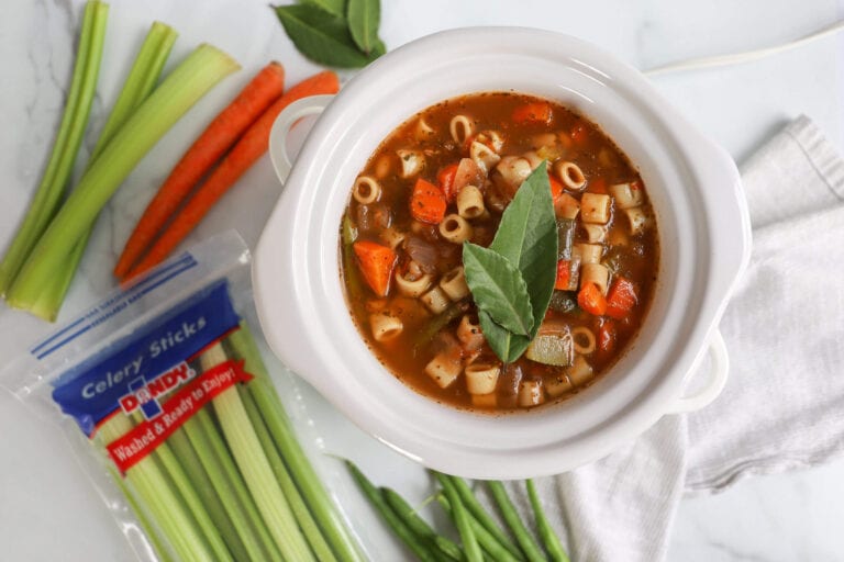 Slow Cooker Minestrone Soup - The Produce Moms