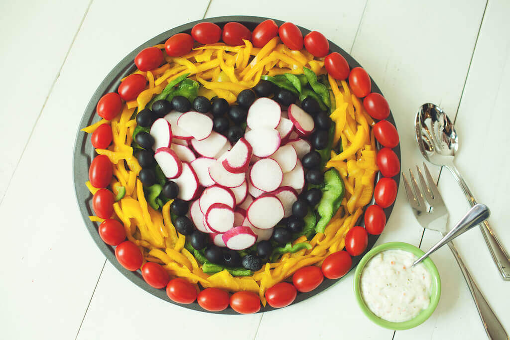 Valentine's Day Veggie Tray | Valentine's Party Tray - The Produce Moms