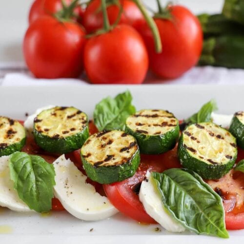 Grilled Zucchini Caprese Salad - The Produce Moms