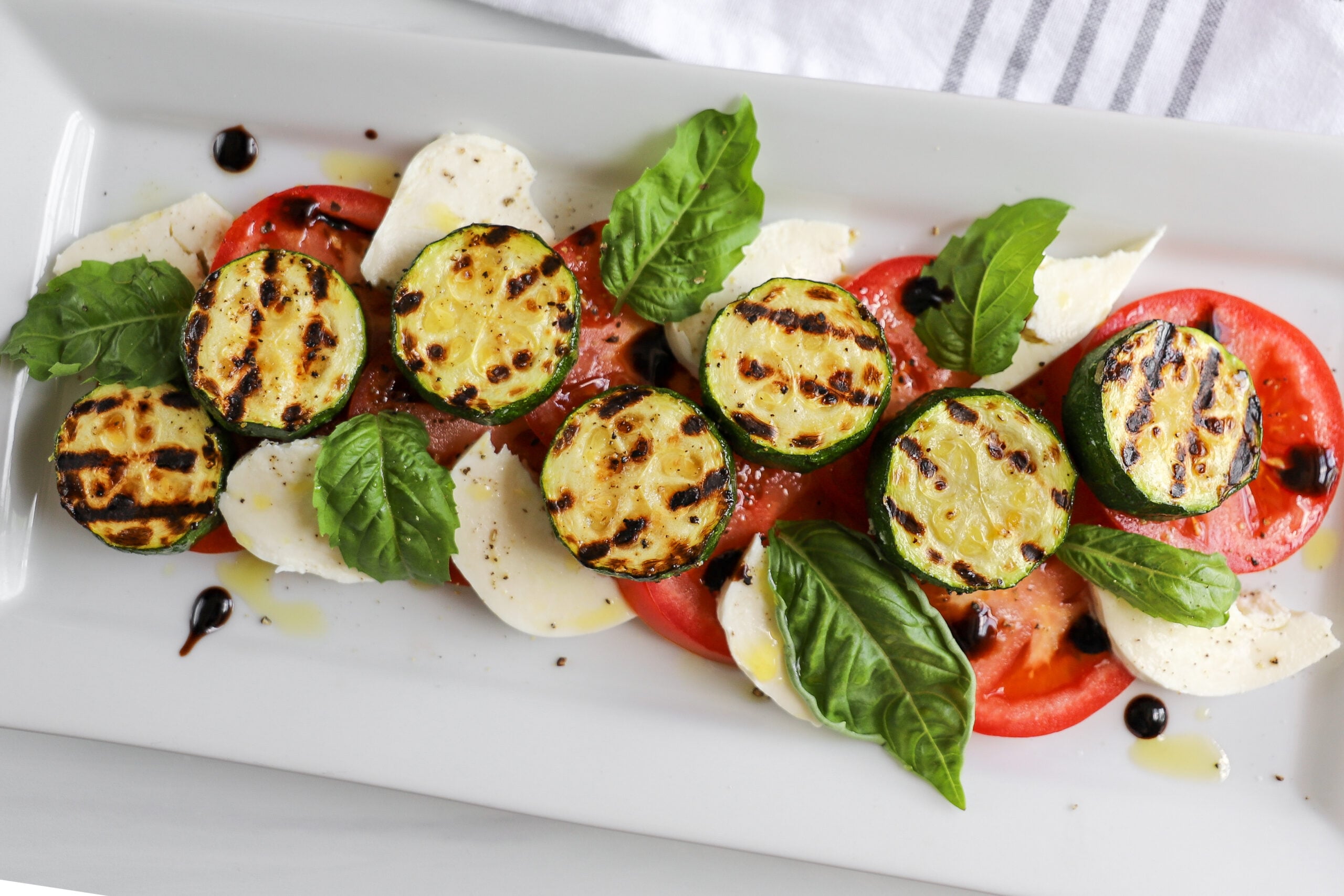 Grilled Zucchini Caprese Salad - The Produce Moms