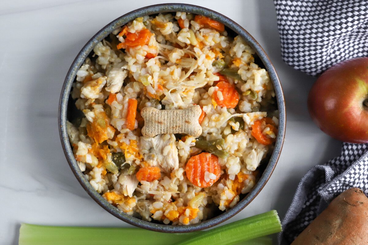 Chicken and Sweet Potato Instant Pot Dog Food - The Produce Moms