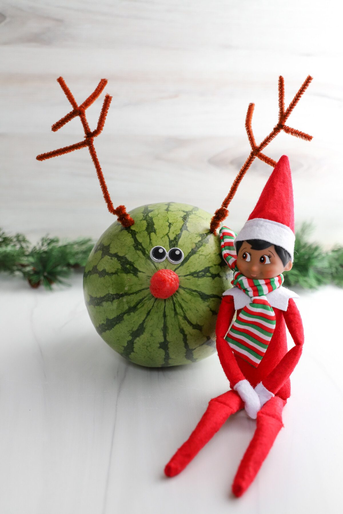 Last Minute Elf on the Shelf Ideas Using Fruits and Veggies