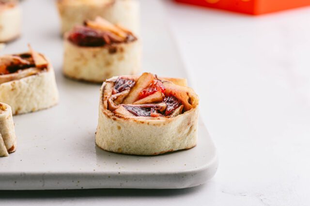 Blood Orange and Apple Tortilla Pinwheels - The Produce Moms