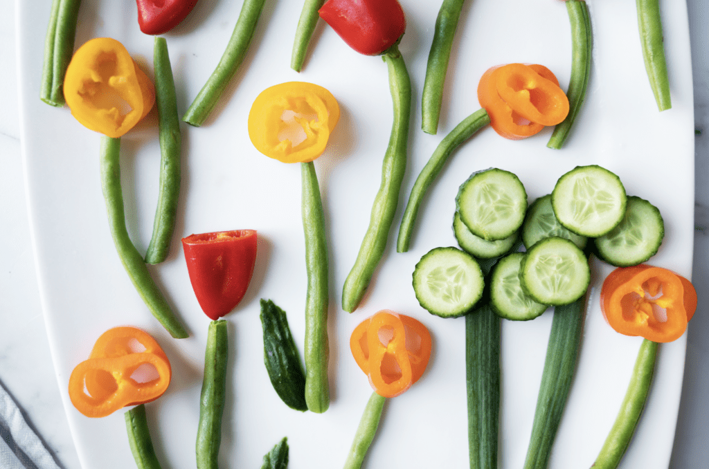 Flower Vegetable Tray - The Produce Moms