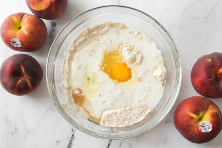 Peaches and Cream Waffle Recipe - The Produce Moms
