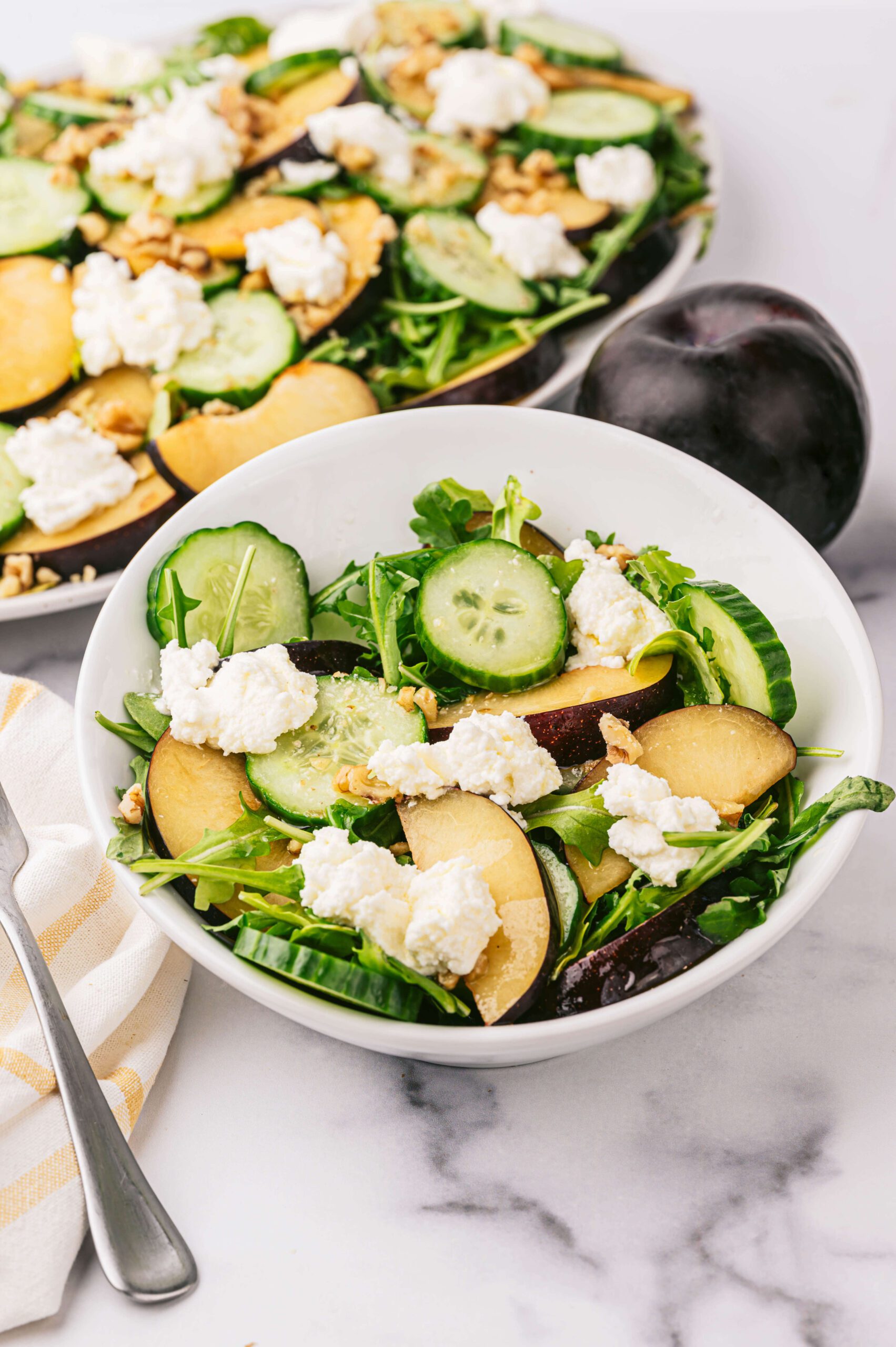 Fresh, Sweet, and Juicy Plum Salad With Ricotta Is In Season - The ...