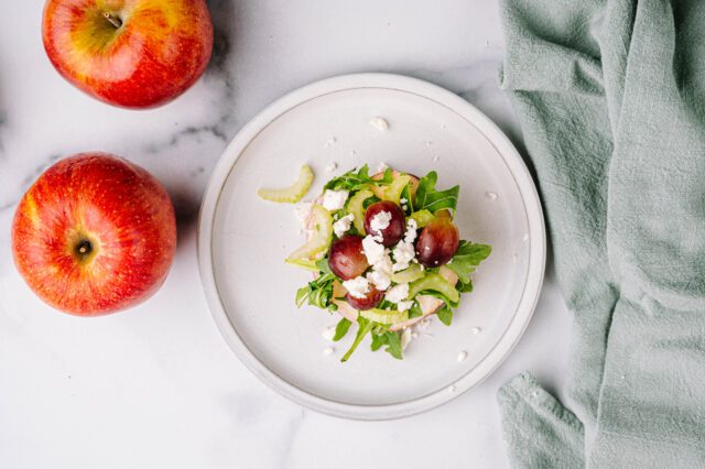 Elegantly Stacked Waldorf Apple Salad With a Creamy Vinaigrette (Mayo ...