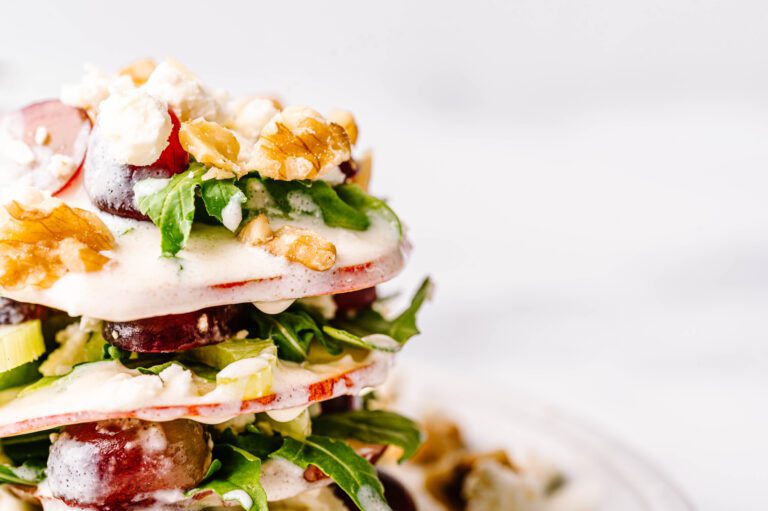 Elegantly Stacked Waldorf Apple Salad With a Creamy Vinaigrette (Mayo ...
