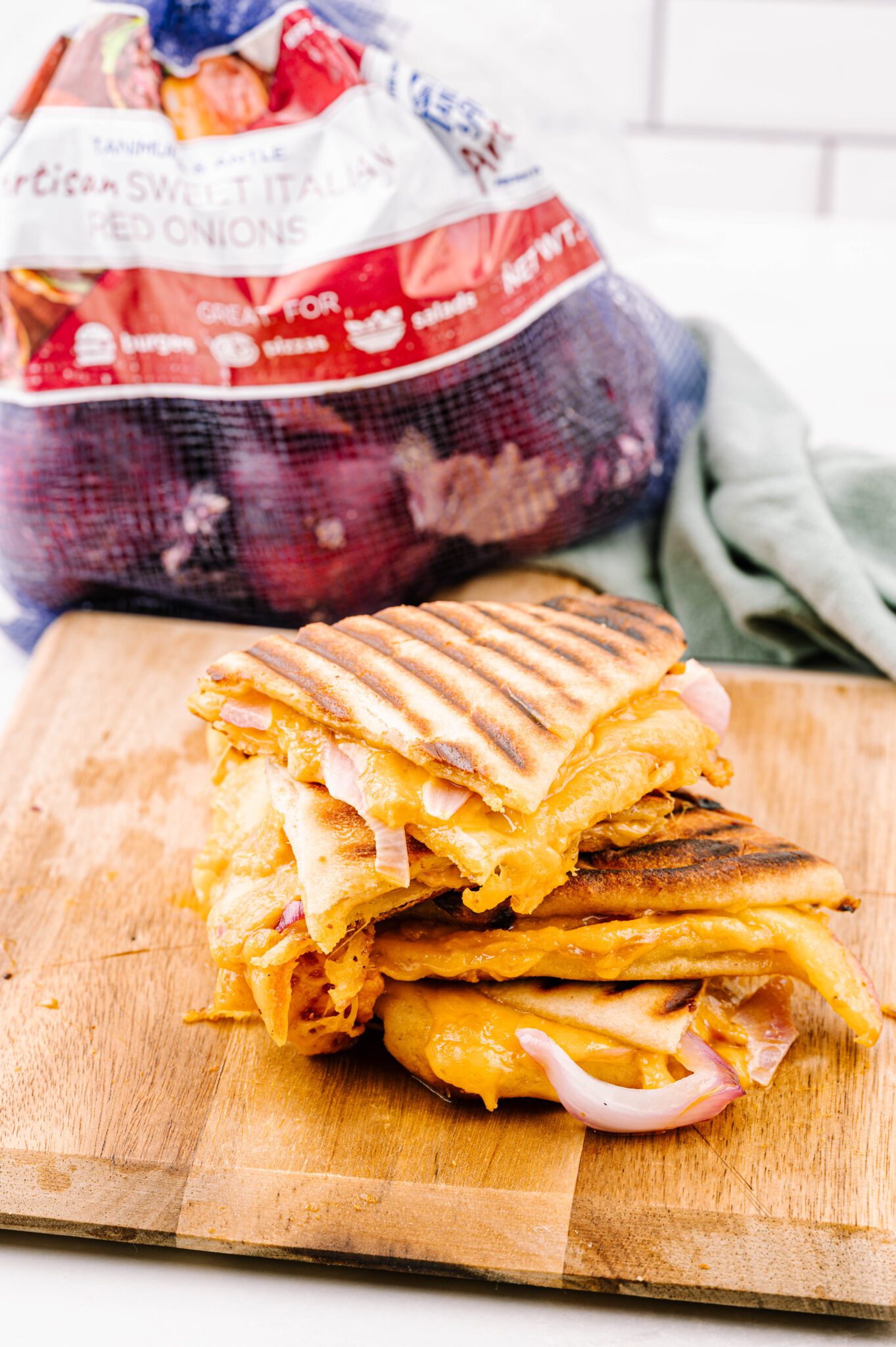 Sweet Red Onion and Apple Panini Sandwich in Six Minutes - The Produce Moms