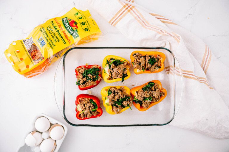 Breakfast Stuffed Peppers With Eggs, Sausage, and Cheese — Kid Approved ...