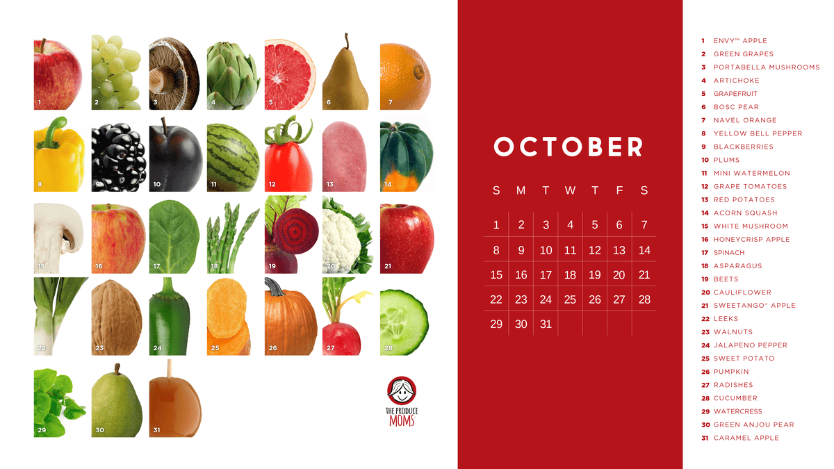 Fruit And Vegetable Calendar