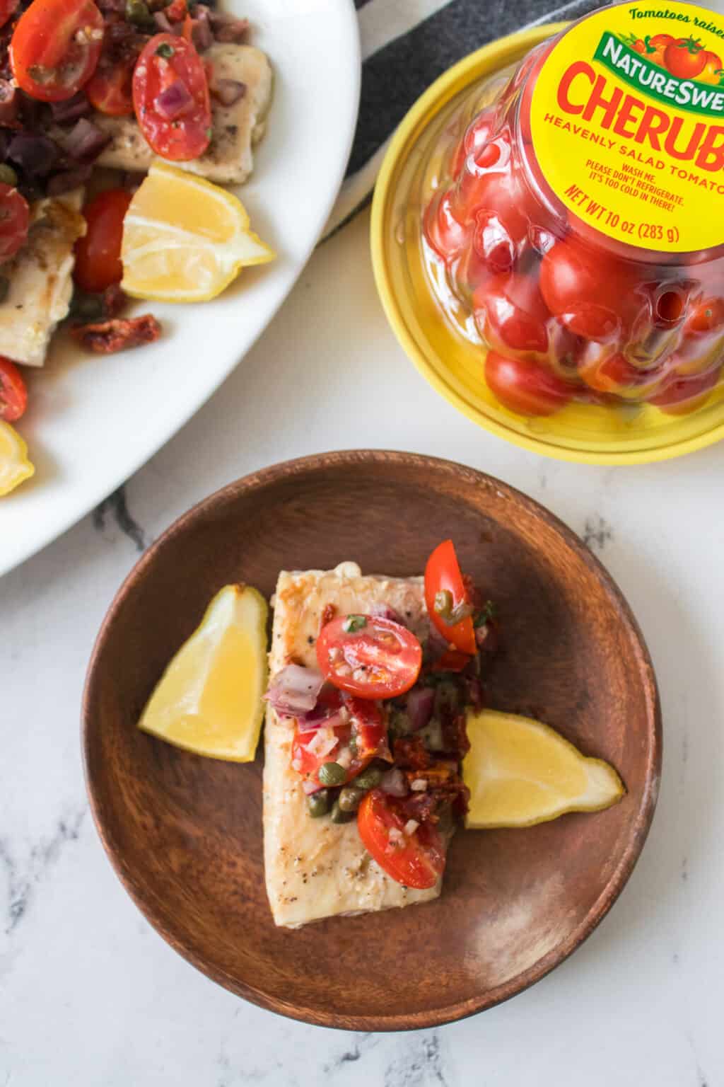 Mediterranean Fish Recipe with Tapenade - The Produce Moms