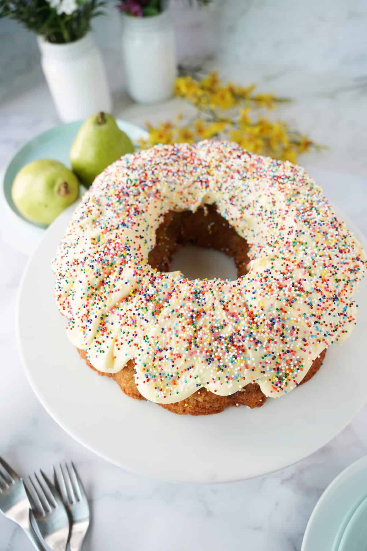 Pear Bundt Cake - The Produce Moms