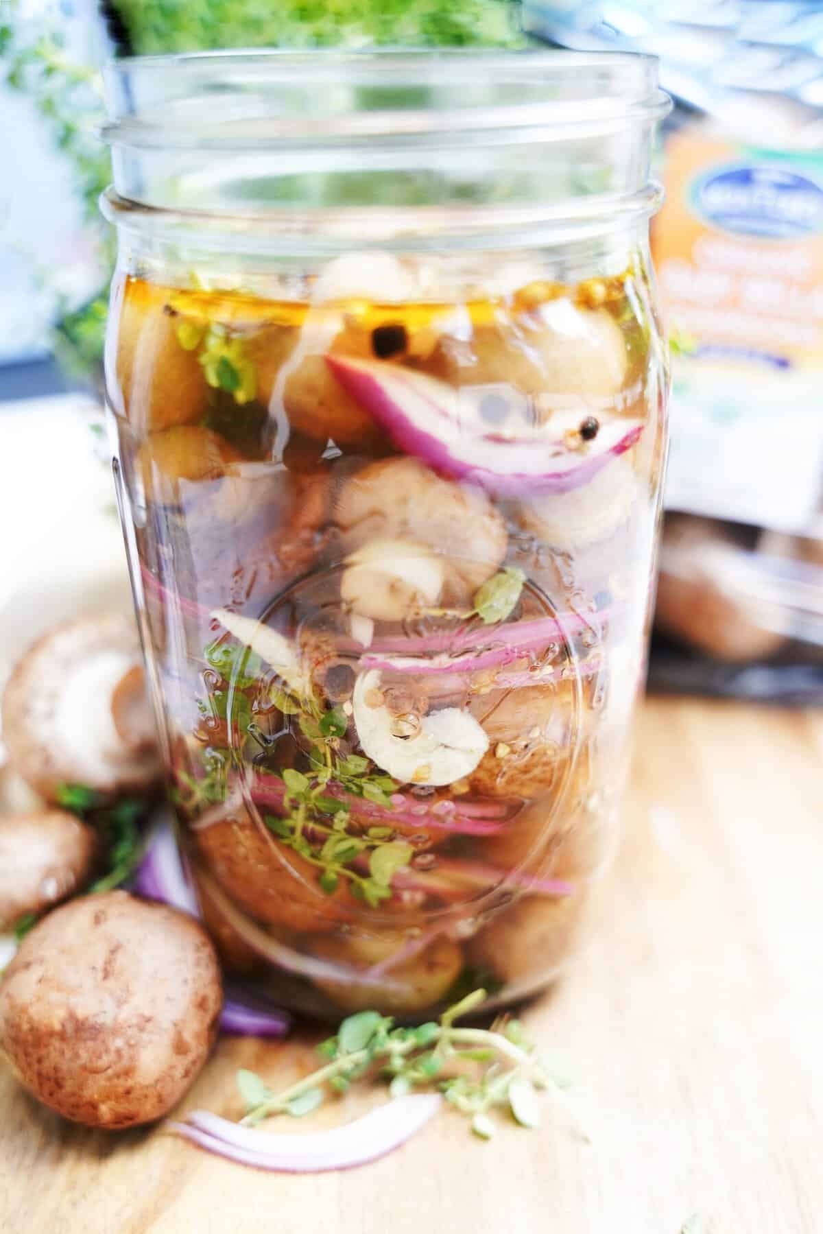 Pickled Mushrooms - The Produce Moms