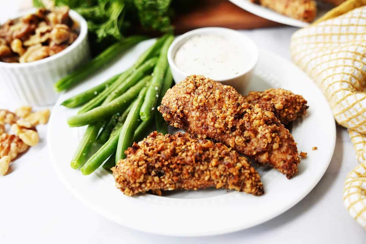 Easy Air Fryer Chicken Tenders With a Crunchy Walnut Crust (Gluten Free ...