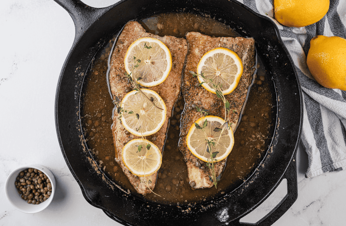 White Fish Piccata With Lemon Caper Sauce – An Easy Weekday Meal in 20 ...