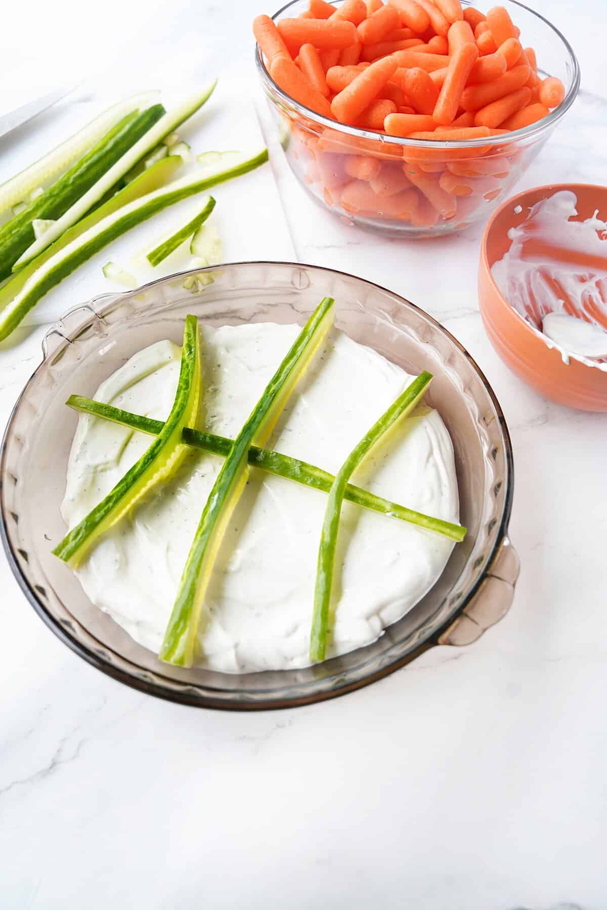 Basketball Carrot Dip Snacking Tray - The Produce Moms