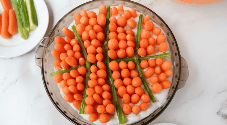 Basketball Carrot Dip Snacking Tray - The Produce Moms